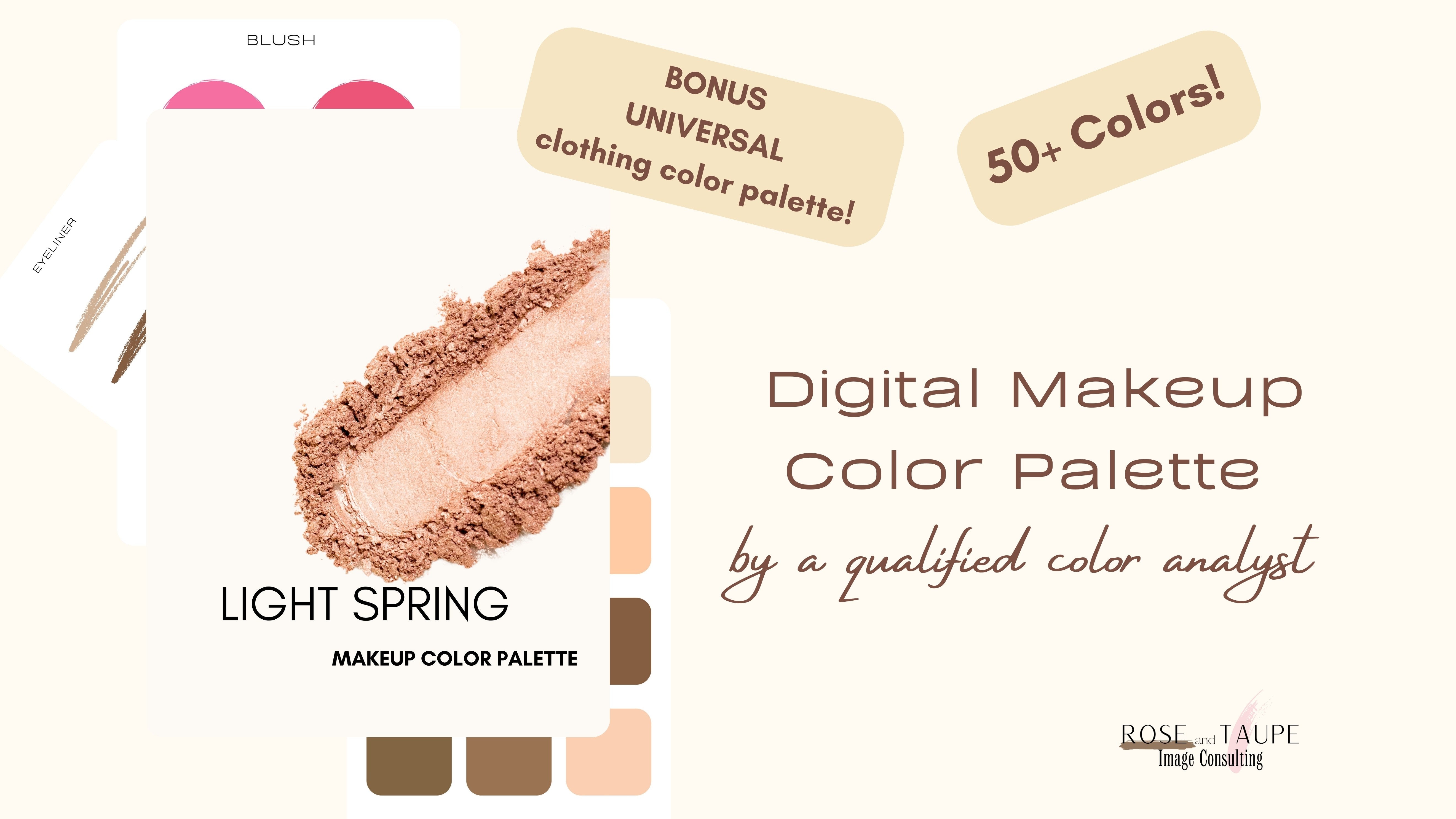 Light Spring Makeup Color Palette – Rose and Taupe Image Consulting