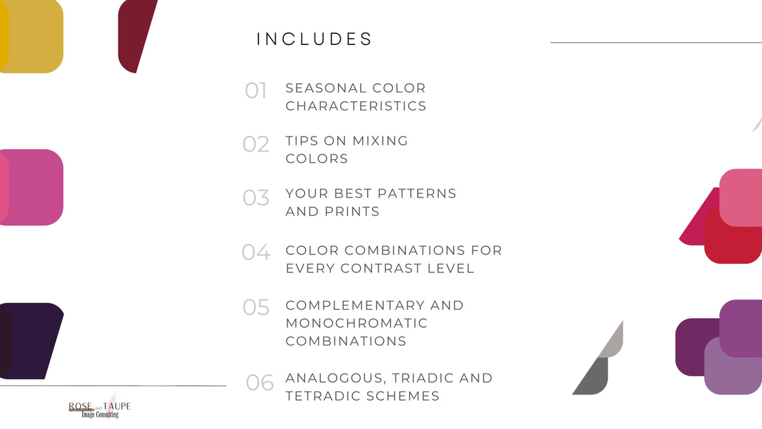 Dark Winter Color Combinations Guide – Rose and Taupe Image Consulting